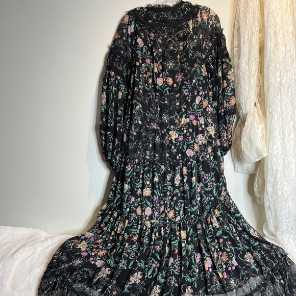 Free People | Dresses | Free People Cassis Tiered Chiffon Ruffle ...